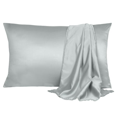 Unique Bargains Luxury Satin Pillowcase Cool Silk Pillow Case Cover ...