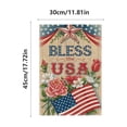 4th of July Garden Flag, Two-Sided Patriotic Yard Banner, Vivid Red ...