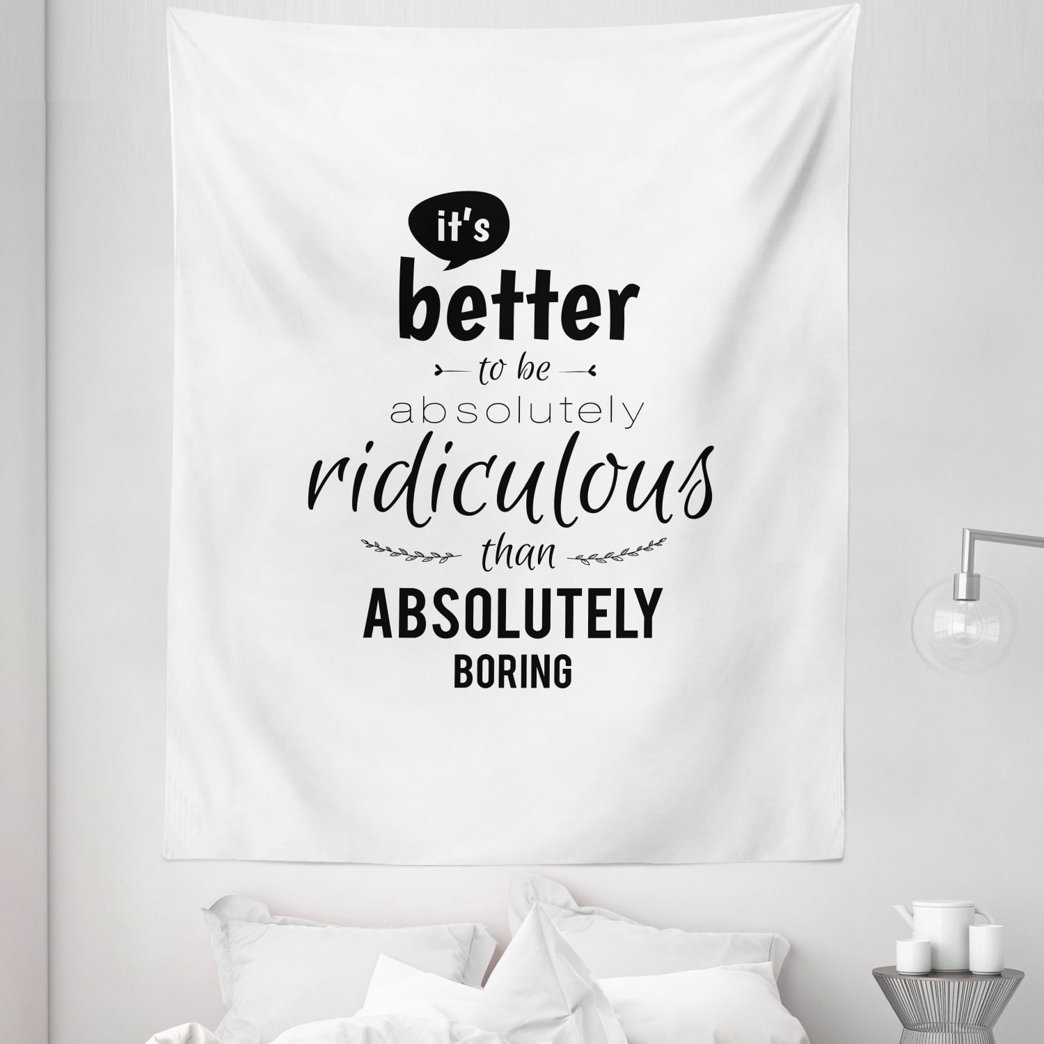 Wording Tapestry, Lettering Pattern Ridiculous is Better than Boring ...