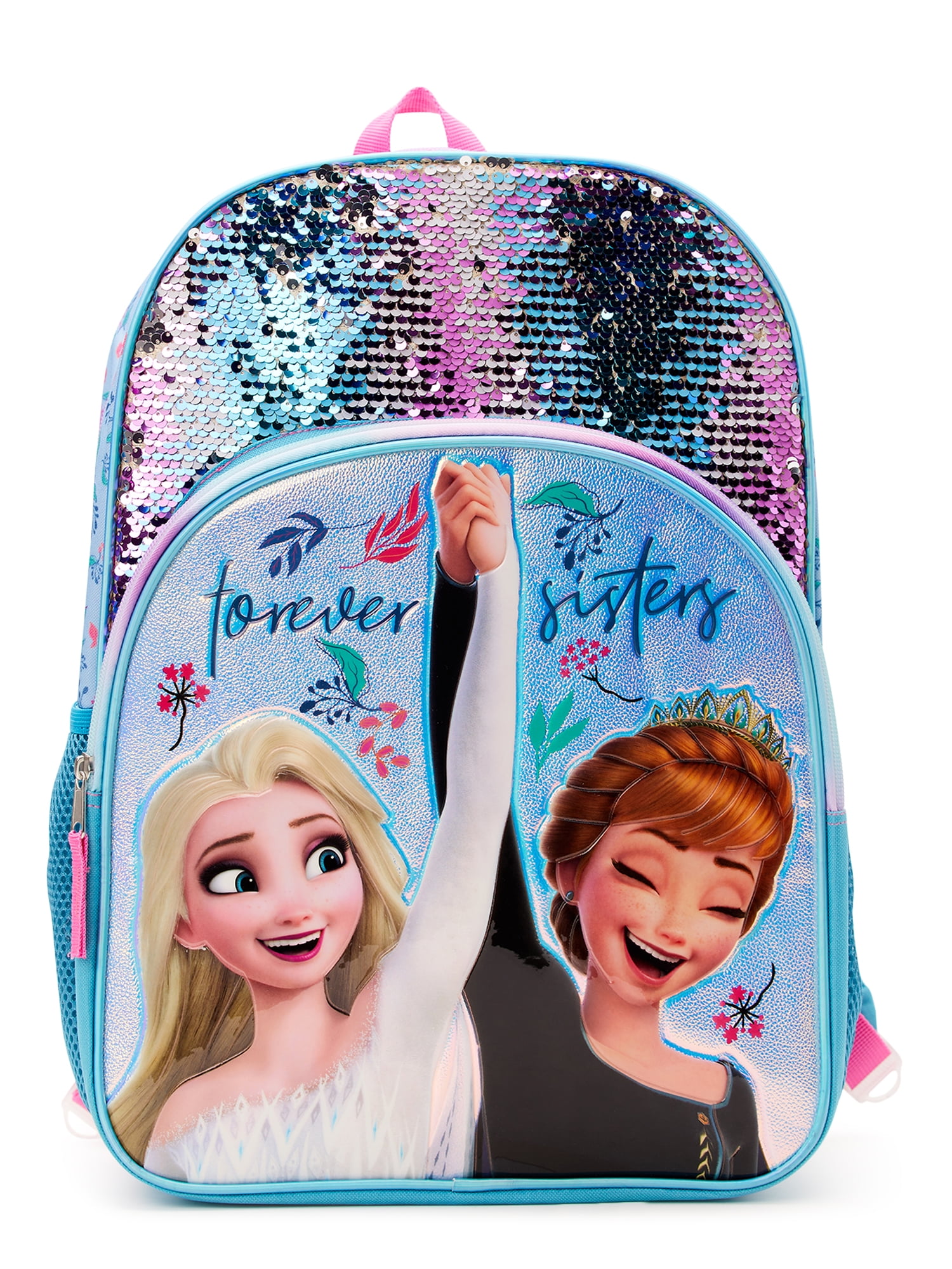 Frozen Kids Elsa and Anna Forever Sisters Sequin 17" Laptop Backpack ...