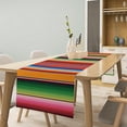 Colorful Mexican Table Runner, Day of The Dead Mexican Stripes Print ...