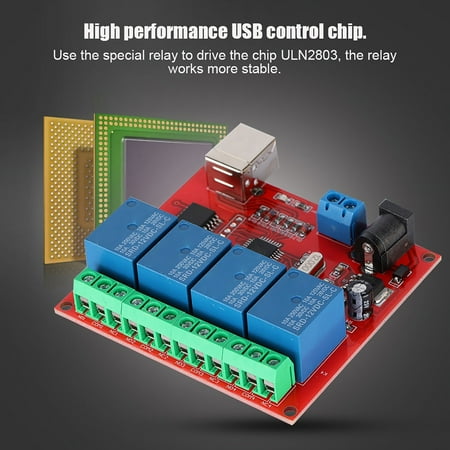 Relay Module,4-Channel 12V Computer USB USB Switch Module Relay Module ...