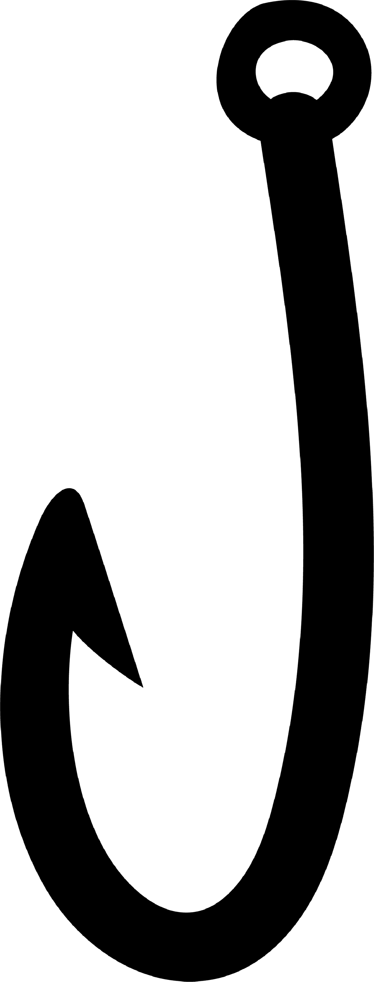 Fishing Hook Outline Fish Outdoors Activates Recreation Hobbies Wall ...