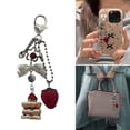 ANXPTIME Acrylic Alloy Small Cake Hanging Pendant Keychain Featuring ...
