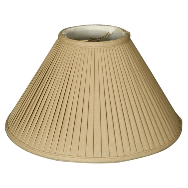 Royal Designs 18" Coolie Empire Side Pleat Lamp Shade Linen Taupe ...
