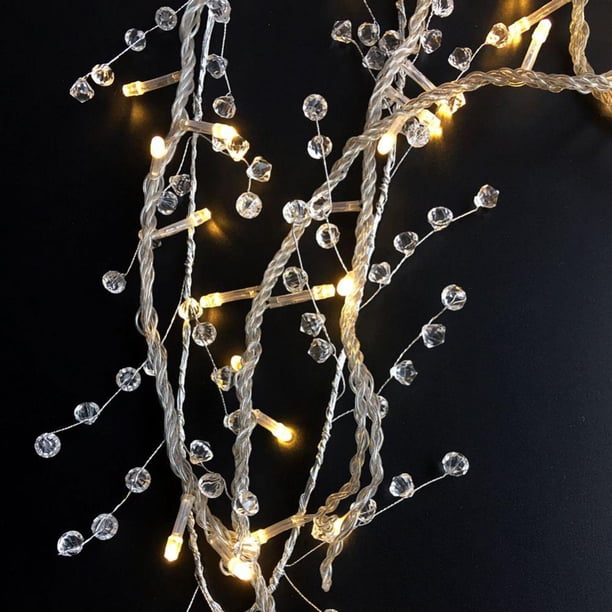 EIMELI Crystal Acrylic Gems Bead Garland Strands 4 Feet Hanging Clear ...