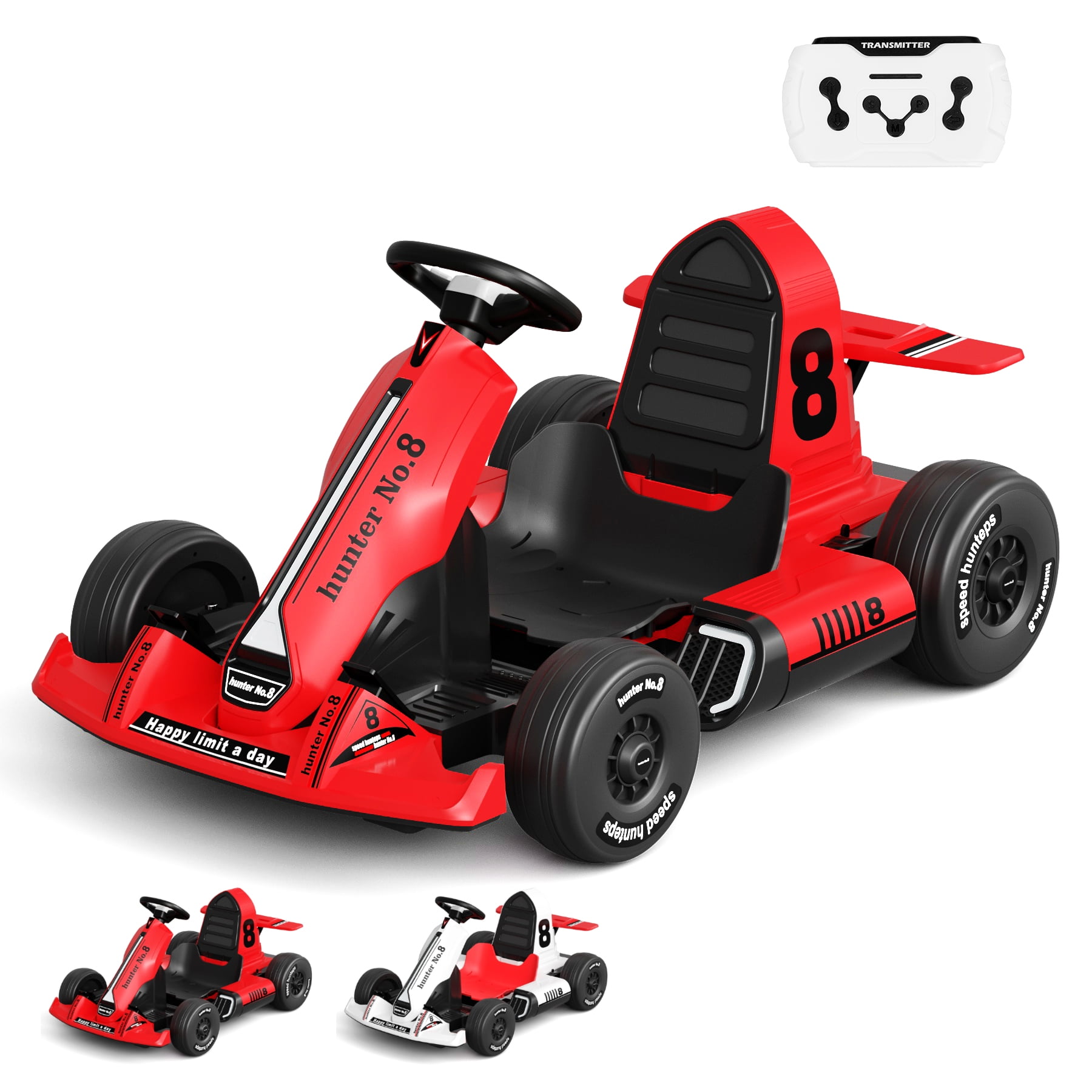KORIMEFA Electric Go Kart for Kids, 12V Battery Powered Ride On Cars ...