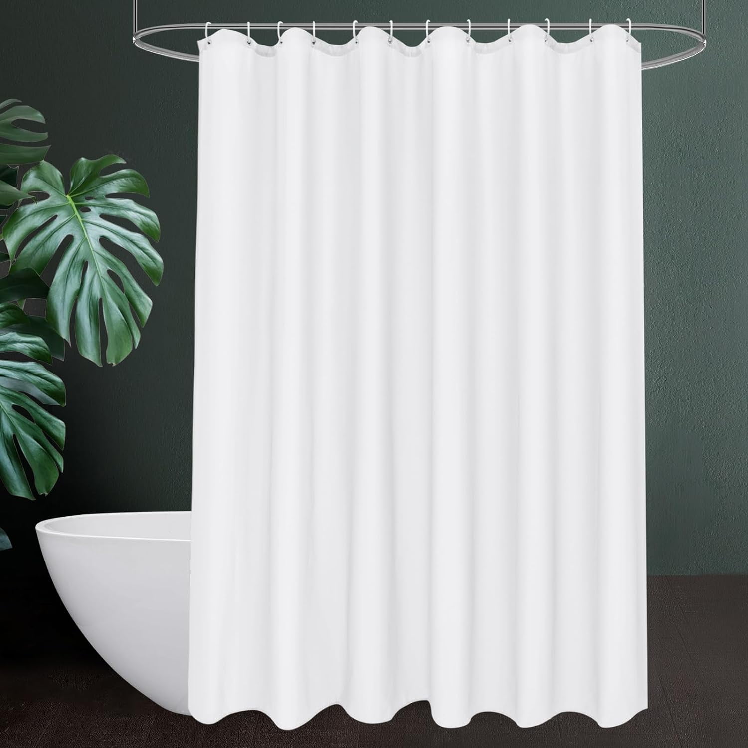 Click here for Dplsc White Fabric Long Shower Curtain Liner 72 X... prices