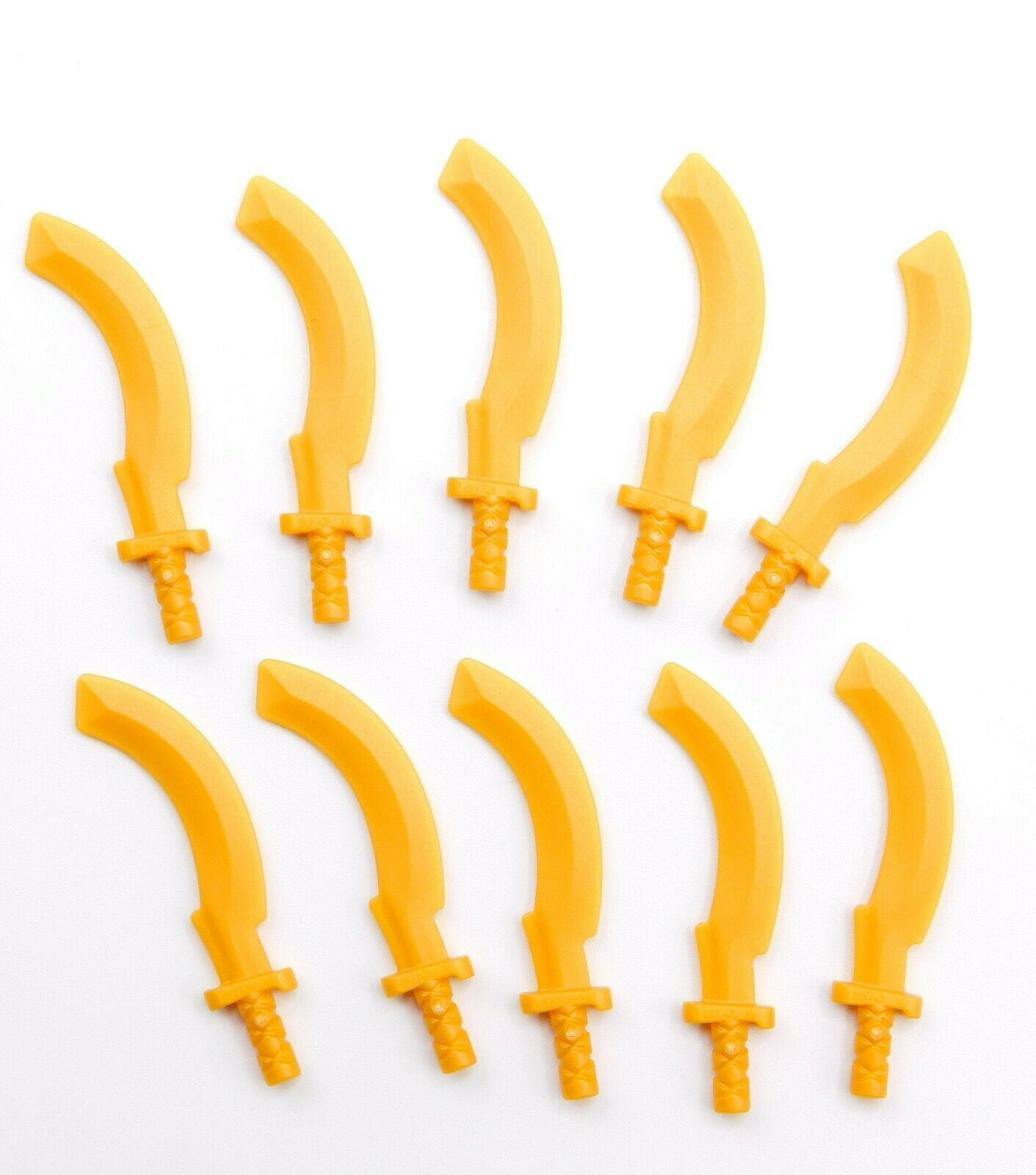 10 Lego Pearl Gold Minifigure, Weapon Sword, Khopesh (Sickle Sword ...