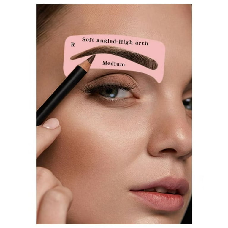 Soft Angled Eyebrow Stencil