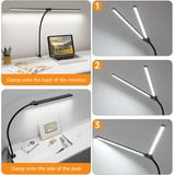 24W Double Head LED Desk Lamp, Kvago 10 Color Modes and Dimmable ...