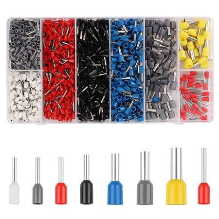 Kinstecks 1200PCS Wire Ferrules Kit 22-10AWG 8 Sizes Wire Ferrule ...