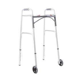 Equate Folding Walker with 5-Inch Wheels, Black – 350 lb Weight ...