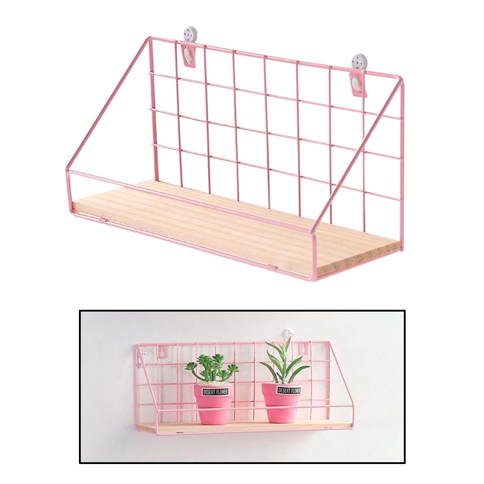 Wall Mounted Floating Shelves Metal Hanging Storage Shelf Wall Display ...