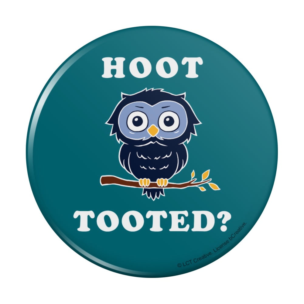 Hoot Tooted Owl Who Funny Humor Pinback Button Pin - Walmart.com