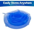 Stretch Lids Silicone Food Storage Container Lids - Reusable Premium 12 ...
