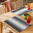 Black Grey Ombre Placemats Set of 6 Contemporary Abstract Gradient ...