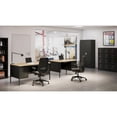 Hirsh Right-Hand Single Pedestal File Office Desk - 30"D x 48"W - Black ...