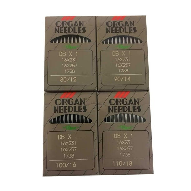 40 Pieces DBx1 Industrial Needle Assortment 16x257 Sizes 12,14,16 & 18 10 Pieces per Size ...