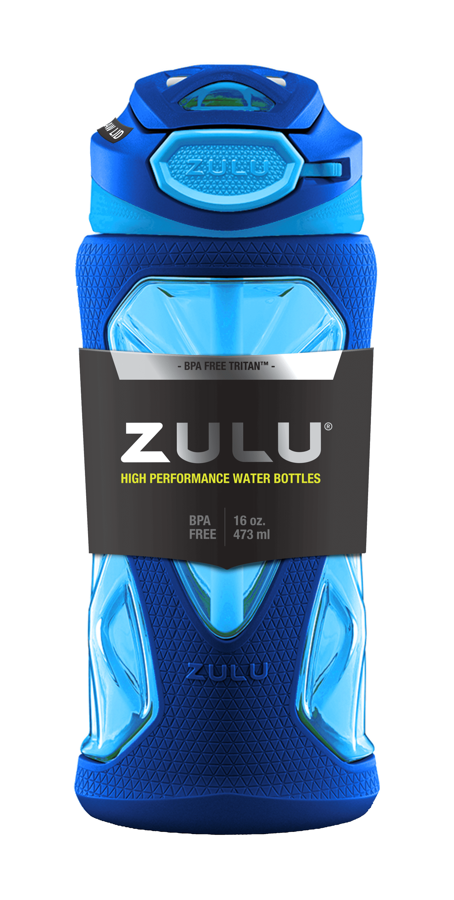 ZULU Torque 16 fl oz Blue Plastic Water Bottle with Straw Lid - Walmart.com