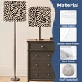 Drum Lamp Shade Abstract Zebra Stripe Brown Cream Organic Line Art ...