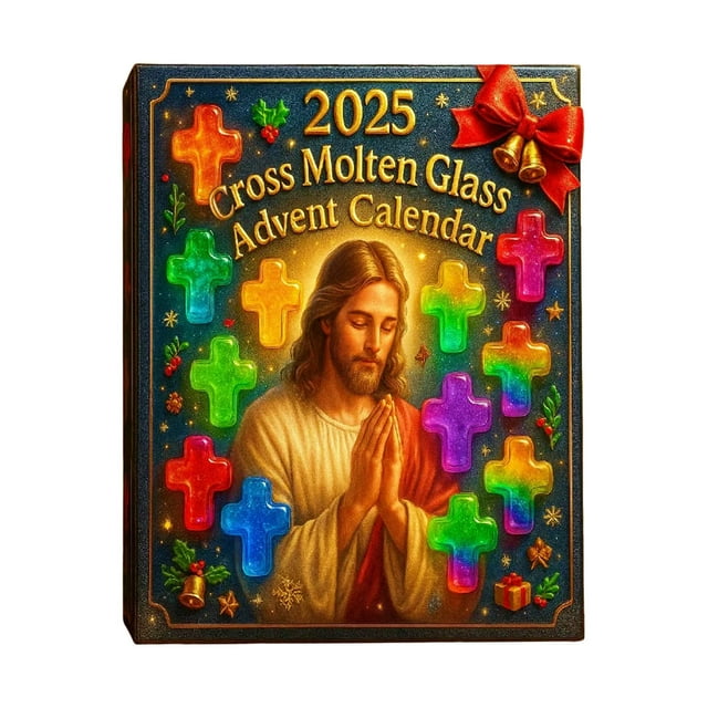 2025 Stained Glass Design Pocket Hug Advent Calendar with Daily ...