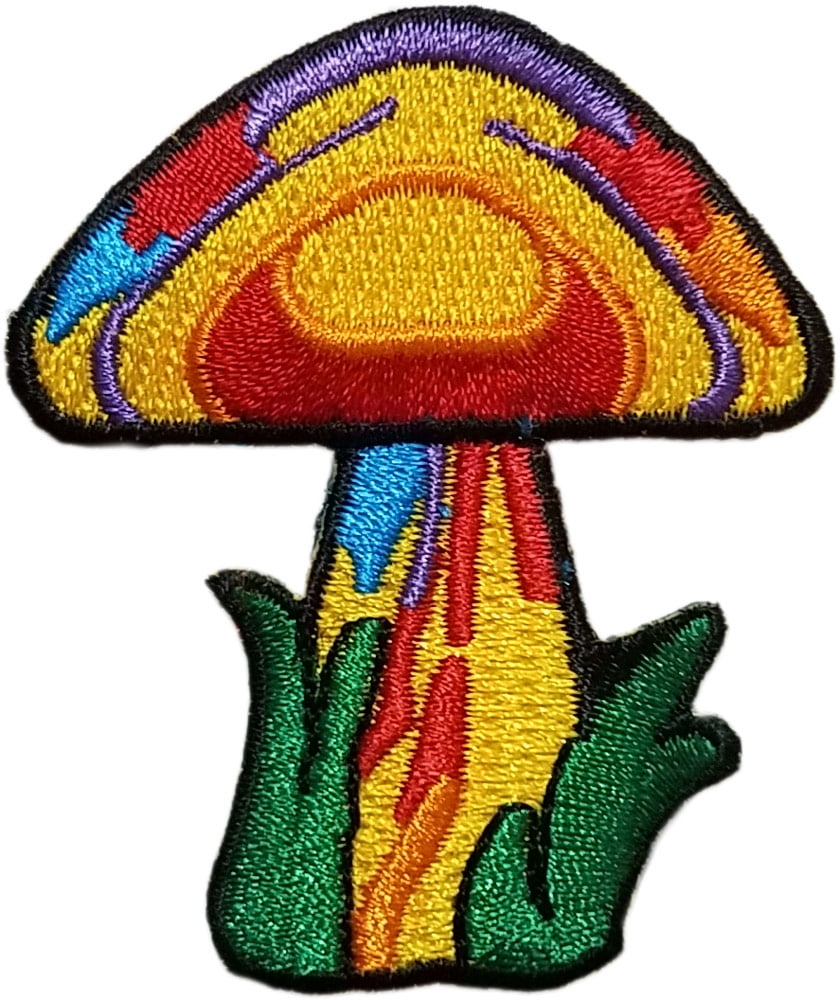 Mushroom Embroidered Sew On Patch - 2" X 2 1/4" - Walmart.com