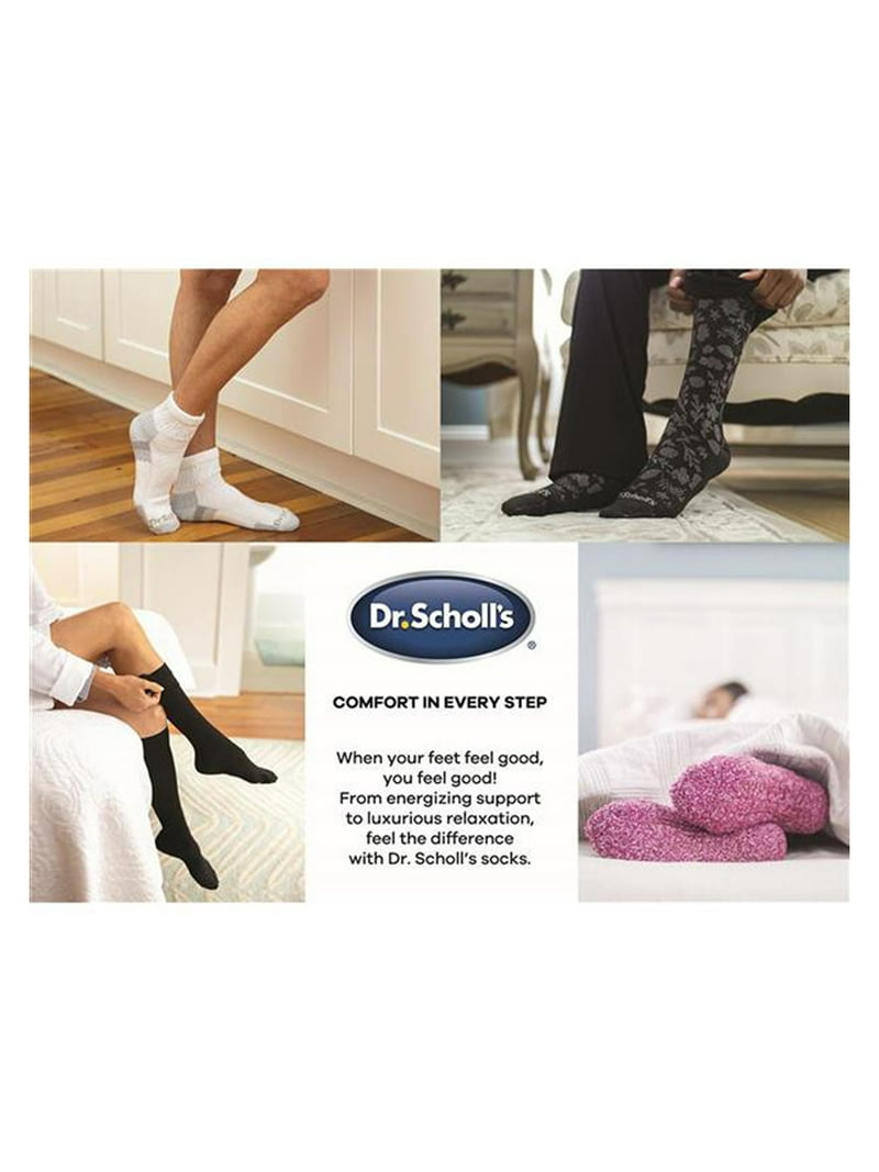 Dr.Scholl's Women's Lavender Infused Low Cut Gripper Spa Socks, 3