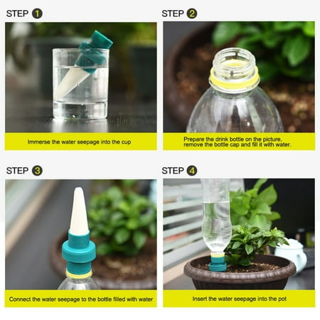 Butwevi Ceramic Plant Waterer Self Watering Indoor Tree Flower ...