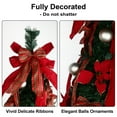 6.5 FT Pre Lit Pre Decorated Christmas Tree Pop Up Christmas Tree with ...