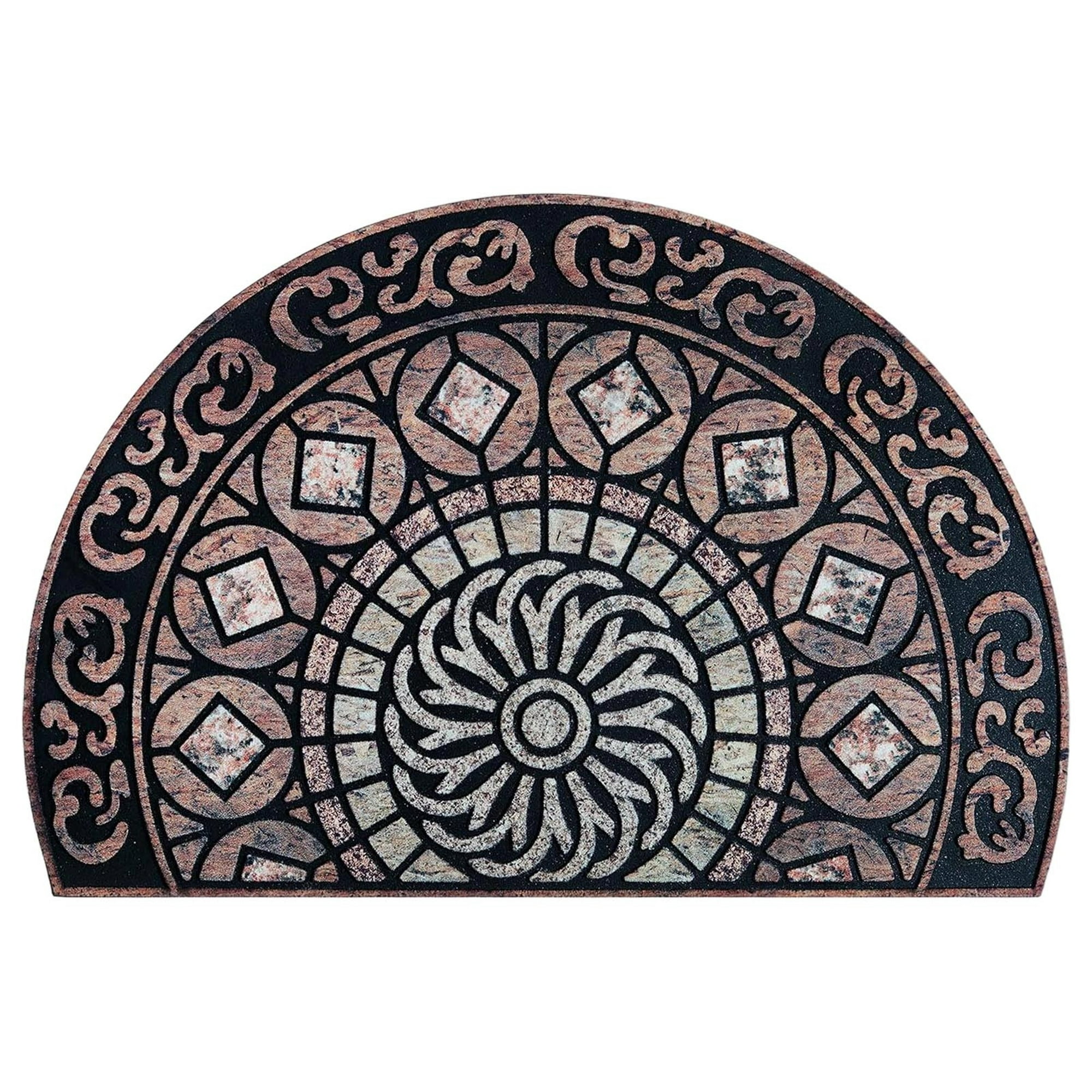 Click here for Aodebiao Bohemian Flower Half Round Doormat Boho F... prices