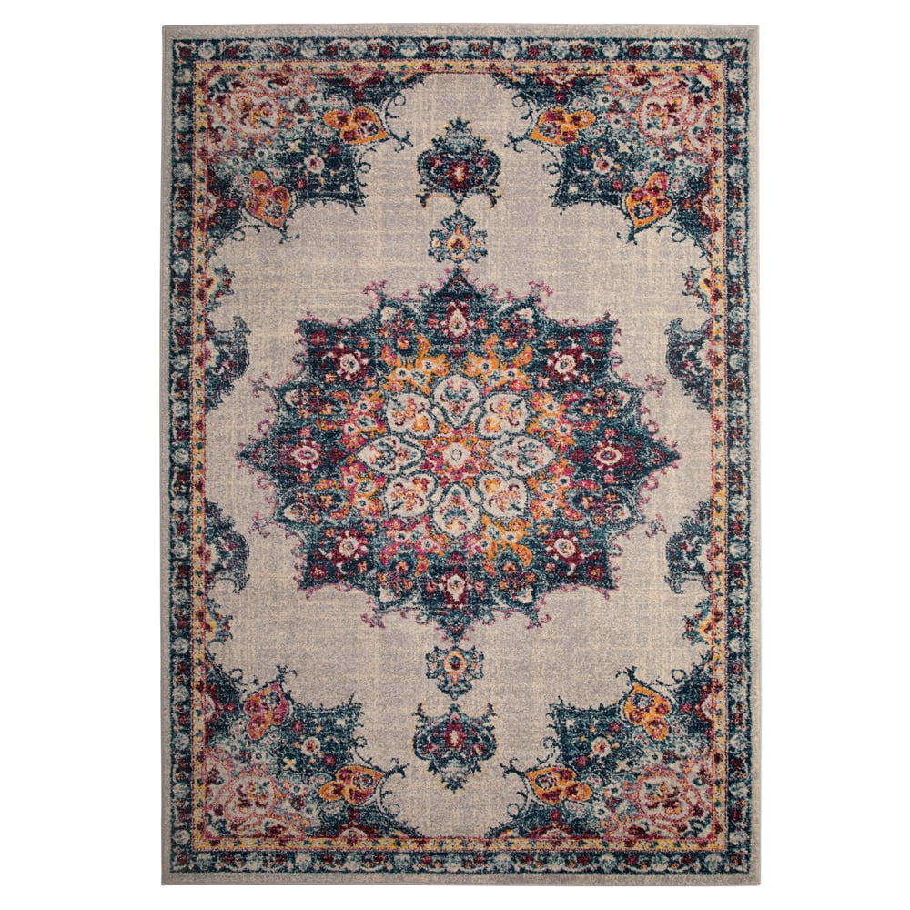 Lr Home Gypsy Floral Medallion 5 x 8 Cream & Multi-color Persian Area ...