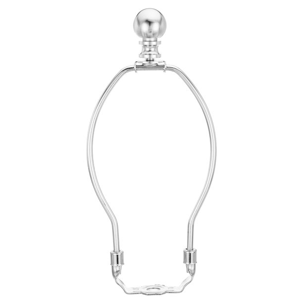 Uxcell 7 Inch Lamp Harp Kit with Finial Lamp Shade Holder Chrome, 1 Set ...