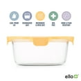 Ello Color Lock 7 Cup Round Glass Food Storage Container - Walmart.com