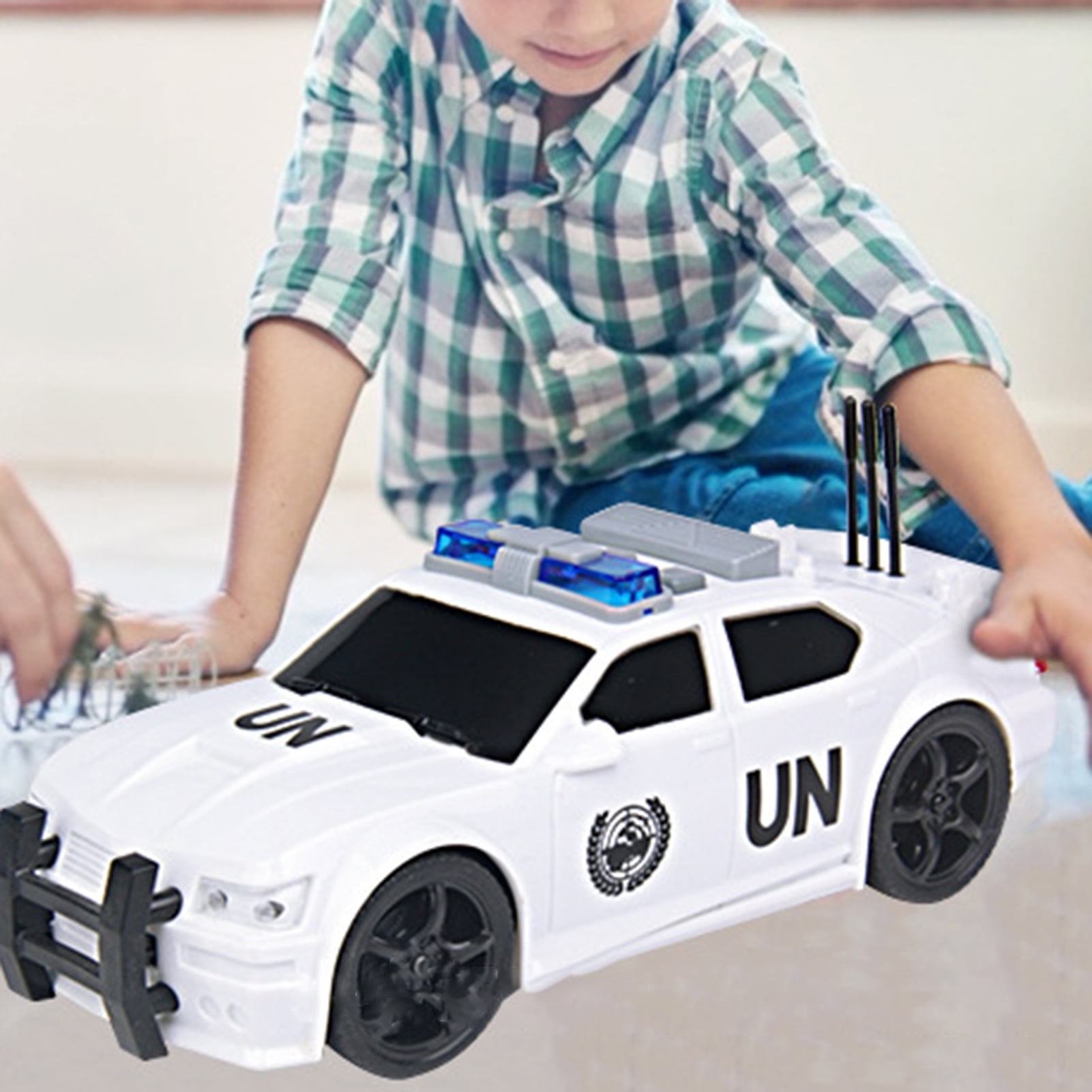 Travelwant Police Car Toy Plastic Pursuit Rescue Vehicle with Sirnes ...