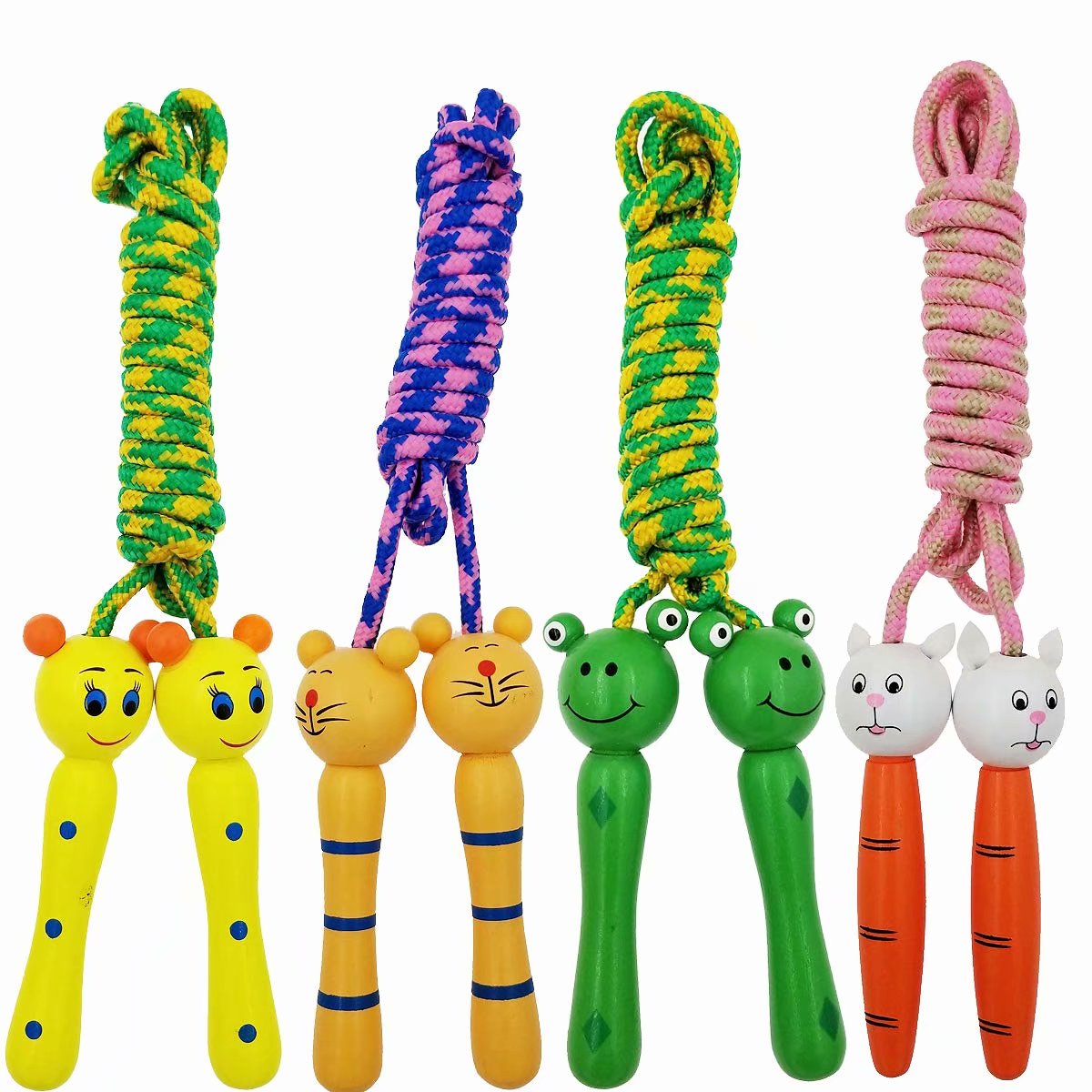 Jump Rope with Wood Handles for Kids - Great for Outdoor Fun Activity ...