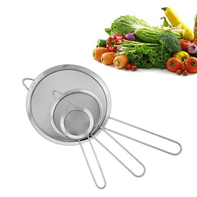 TureClos Kitchen Oil Strainer Colander Tool Stainless Steel Wire Mesh ...