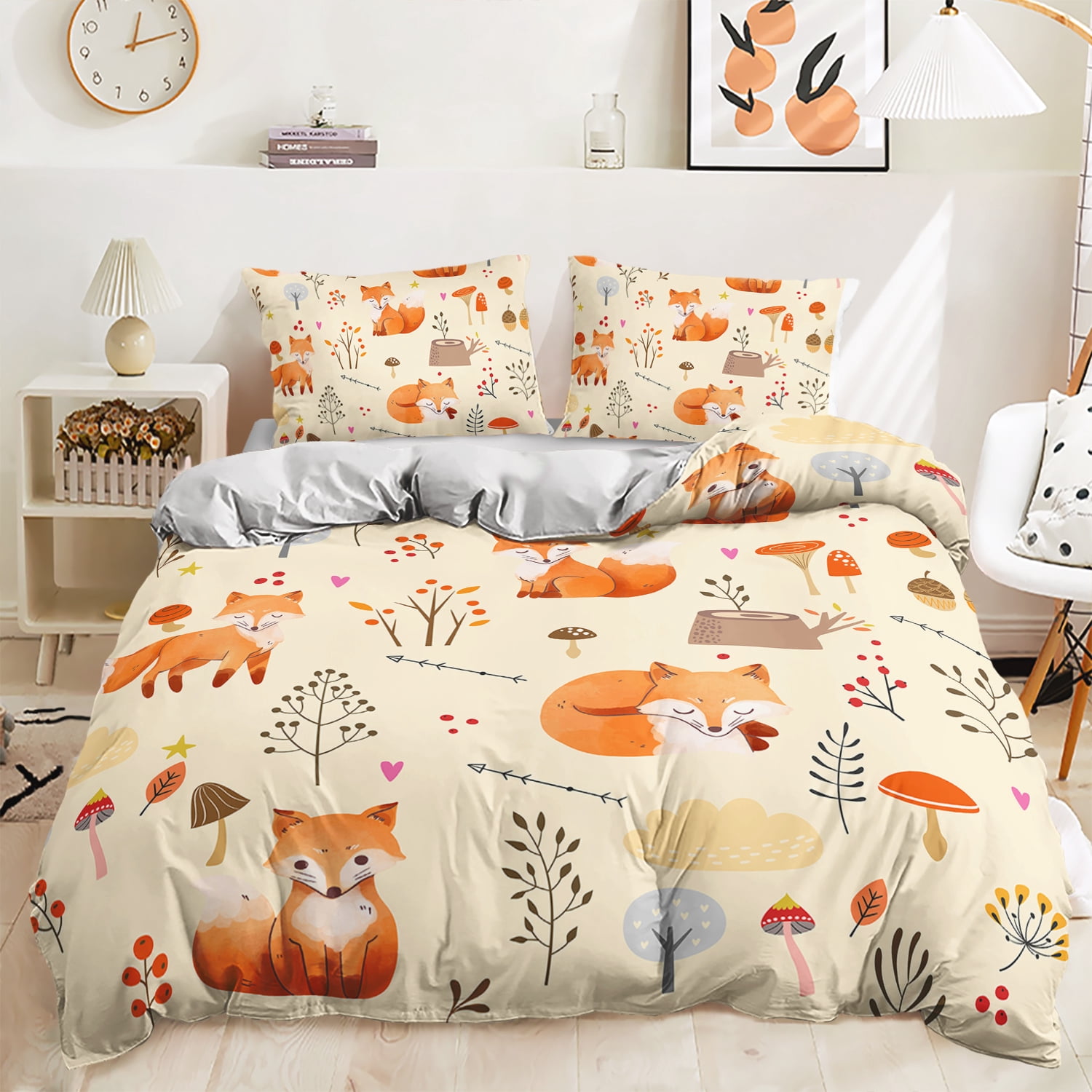 Hosima 3-Piece 3D Digital Printed Polyester Down Quilt Cover With ...