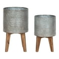 Kate and Laurel Gavri Small Rustic Metal Wood Tabletop Planters, Set of ...