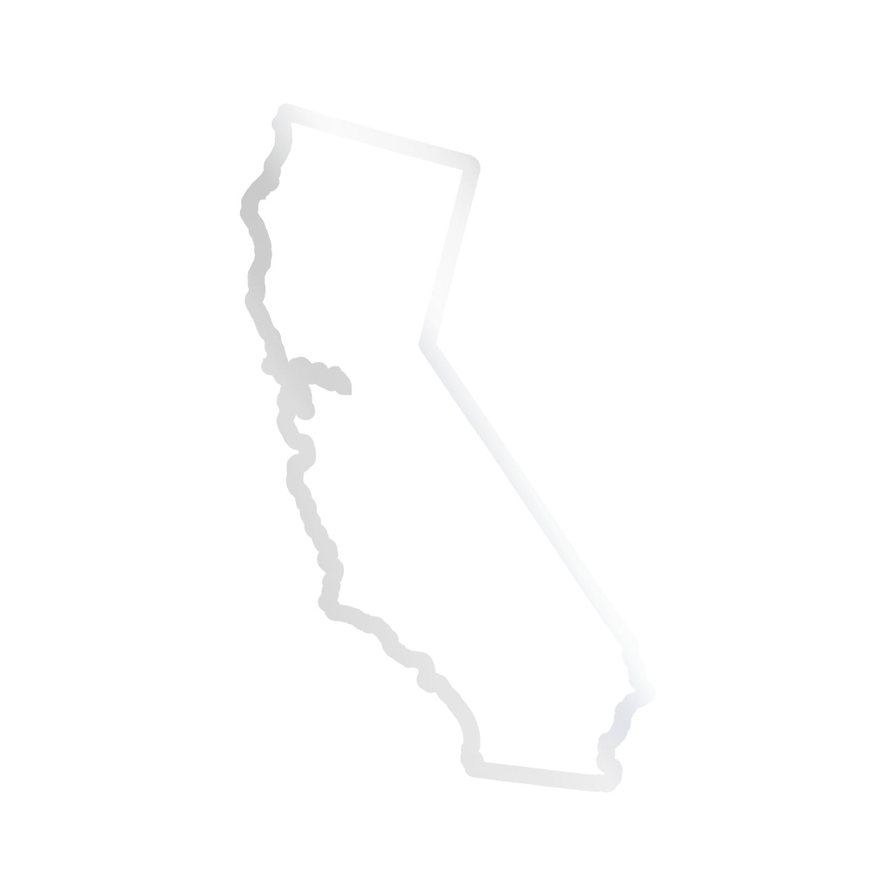 California Outline Sticker Decal Die Cut - Self Adhesive Vinyl ...