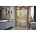 DreamLine Enigma Air 44-48 in. W x 76 in. H Frameless Sliding Shower Door in Satin Black ...