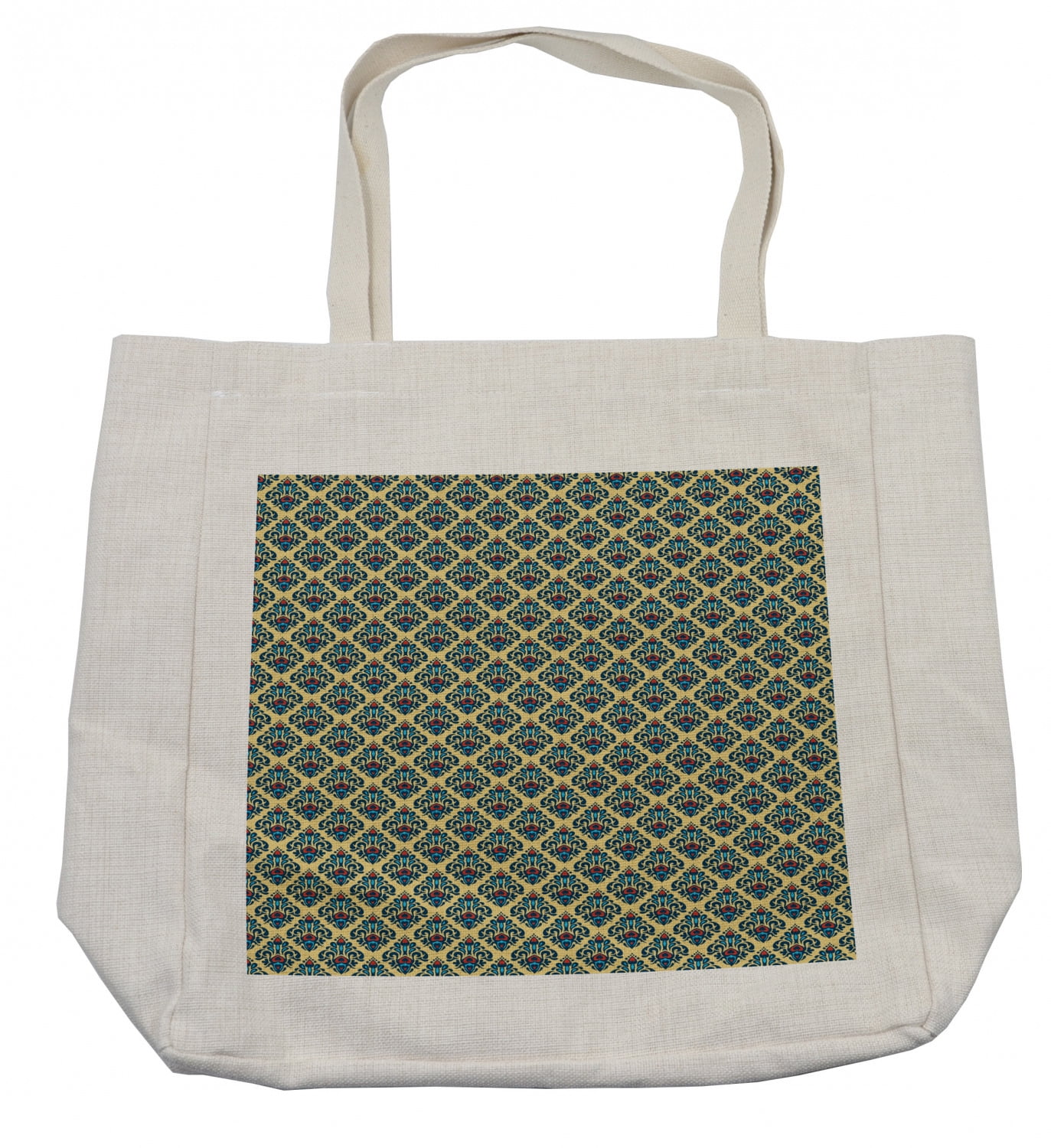 Damask Shopping Bag, Antique Design Baroque Traditional Medieval ...