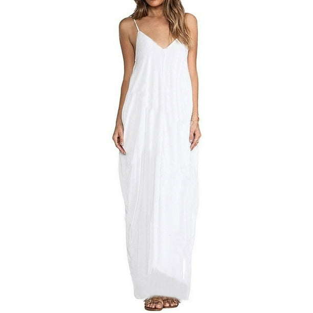 Zanzea Women Summer Long Maxi Party Dress Beach Dresses Sundress