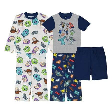 Disney Boys' Mickey Avengers Toy Story 5-Piece Pajama Set, Pixar Fun, 4 ...