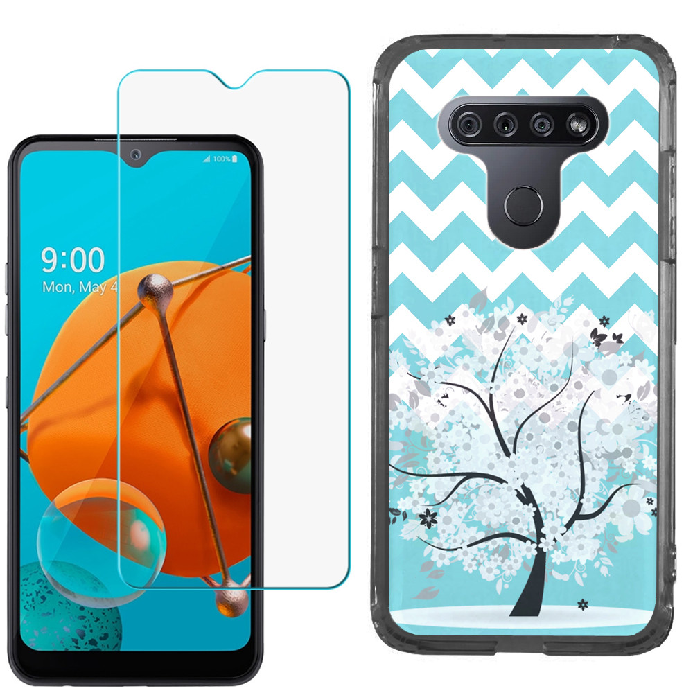 For LG K51 Phone Case, Slim-Fit TPU Gel Case (Black border) with ...