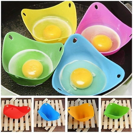 Silicone Egg Poacher Cups Set Of 6 Cooking Perfect Poached Eggs ...