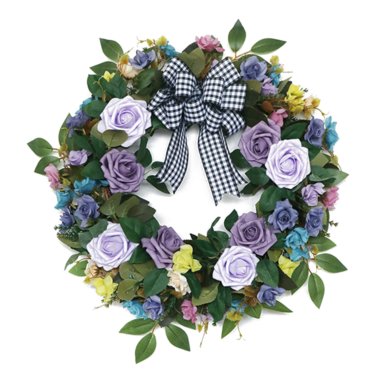 Simulation Rose Floral Roses Wreath Garland Fake Flowers Artificial ...