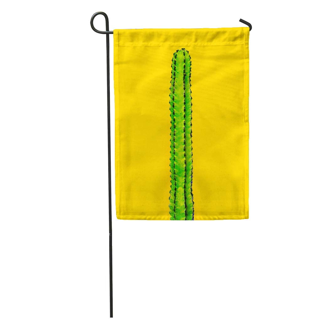 KDAGR Colorful Mexico Green Cactus on Yellow Minimal Gallery Abstract ...