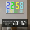 Ts-5310 Digital Rgb Wall Clock Large Screen Mirror Alarm Clock 5 Gear