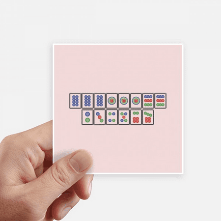 Flush Suit Mahjong Tiles Sticker Square Waterproof Stickers Wallpaper ...